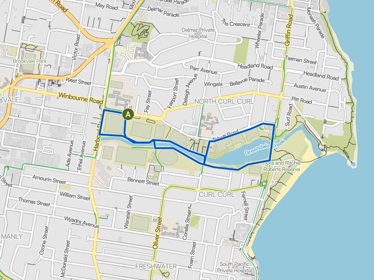 Harbord Road to Curl Curl Lagoon circuit | randonnée pédestre | Komoot